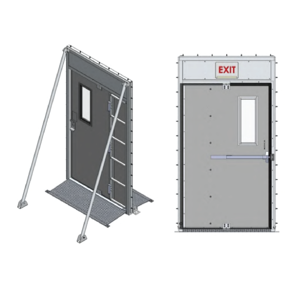 Air Supported Structure Doors – Emergency Exit: EE – AJ Manufacturing