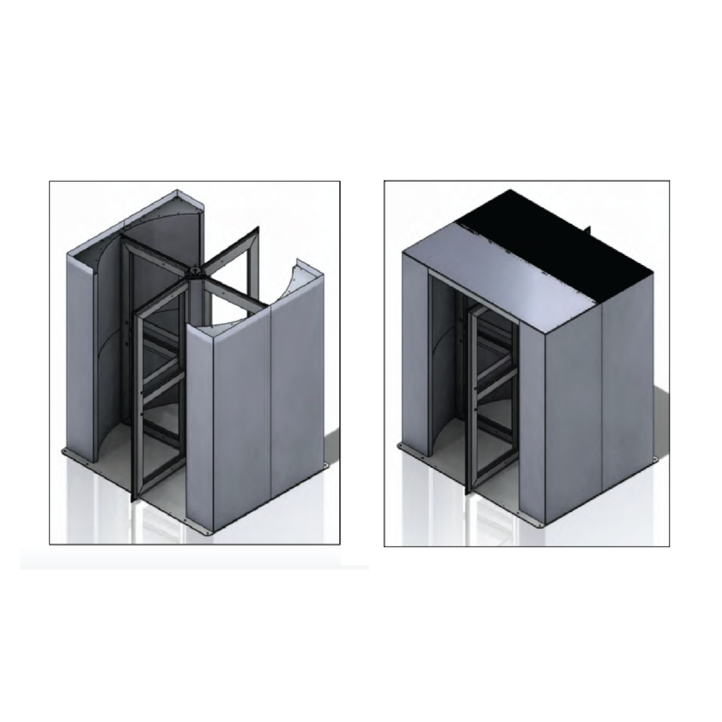 Air Supported Structure Doors – 4 Leaf Revolver: RVL – AJ Manufacturing